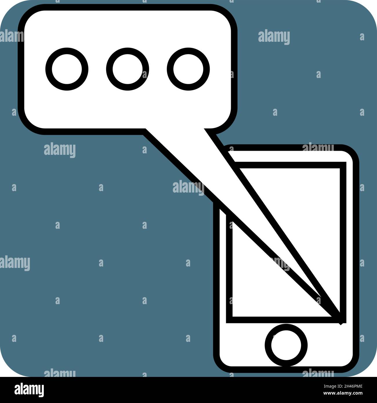 Phone messages, illustration, vector, on a white background Stock ...