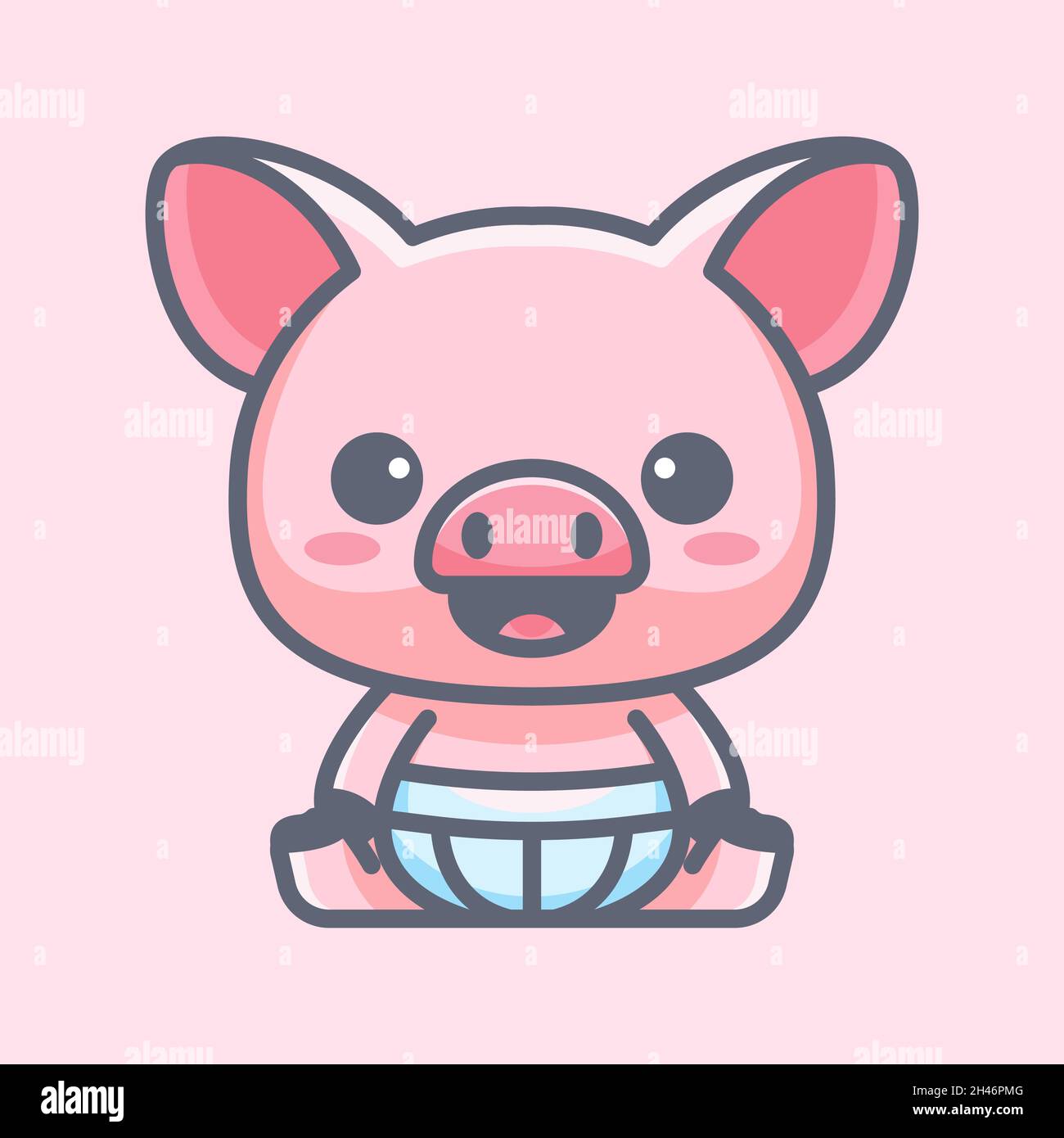 BABY PIG MASCOT LOGO Stock Vector Image & Art - Alamy