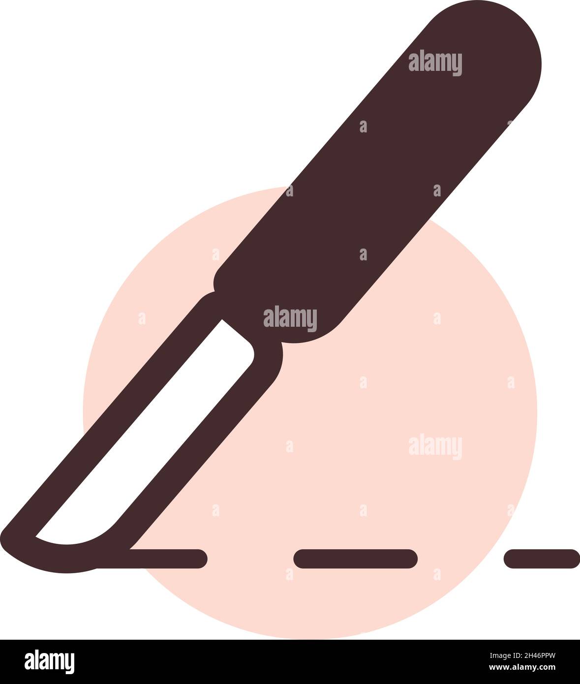 Surgery knife, illustration, vector, on a white background Stock Vector ...