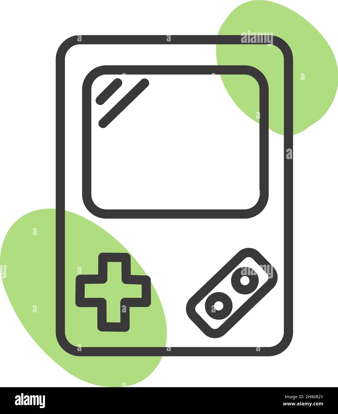 Game play console, illustration, vector, on a white background Stock ...