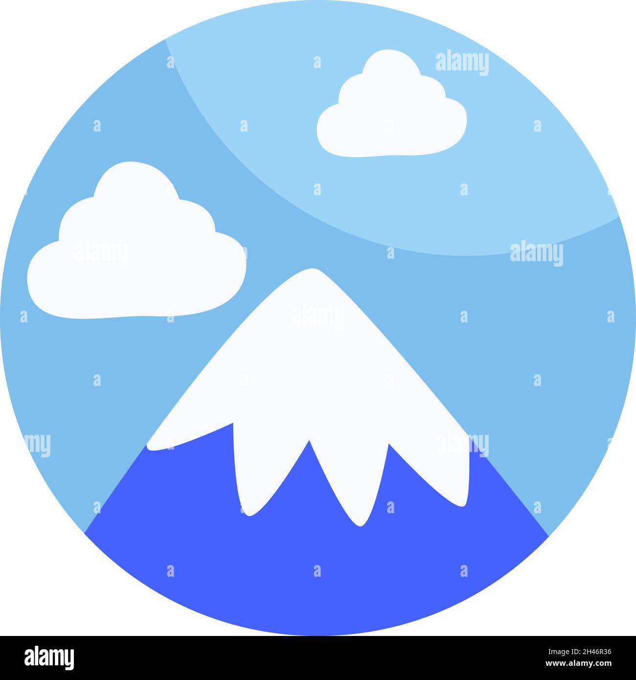 Snowy winter on mountain Cut Out Stock Images & Pictures - Alamy