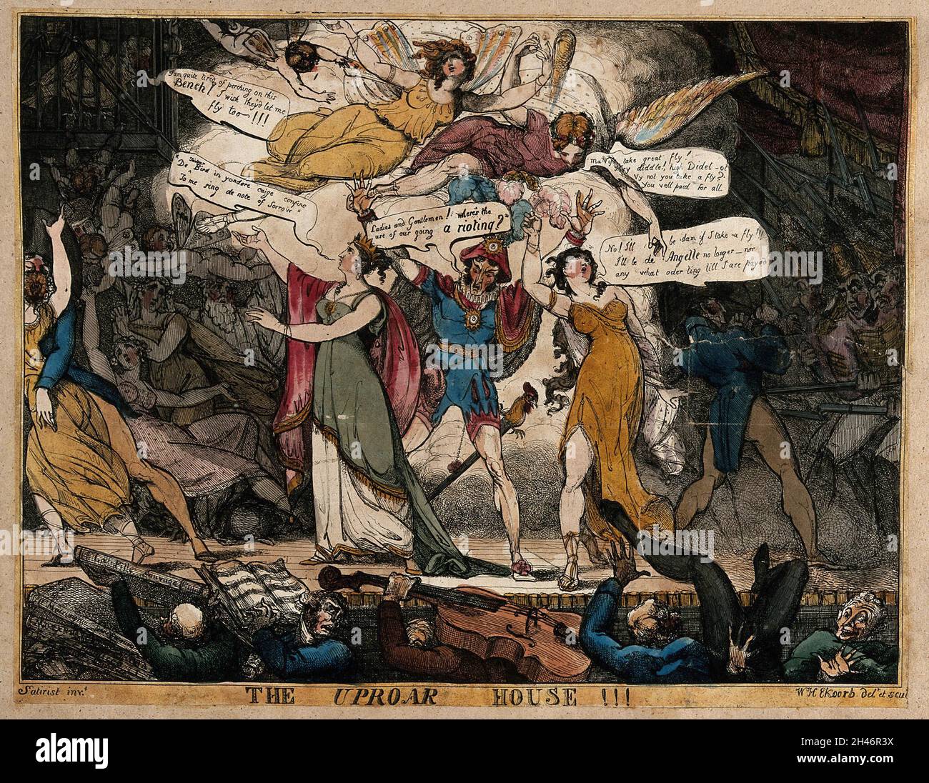 A riot at the King's theatre, Haymarket, London, on 1 May 1813 ...