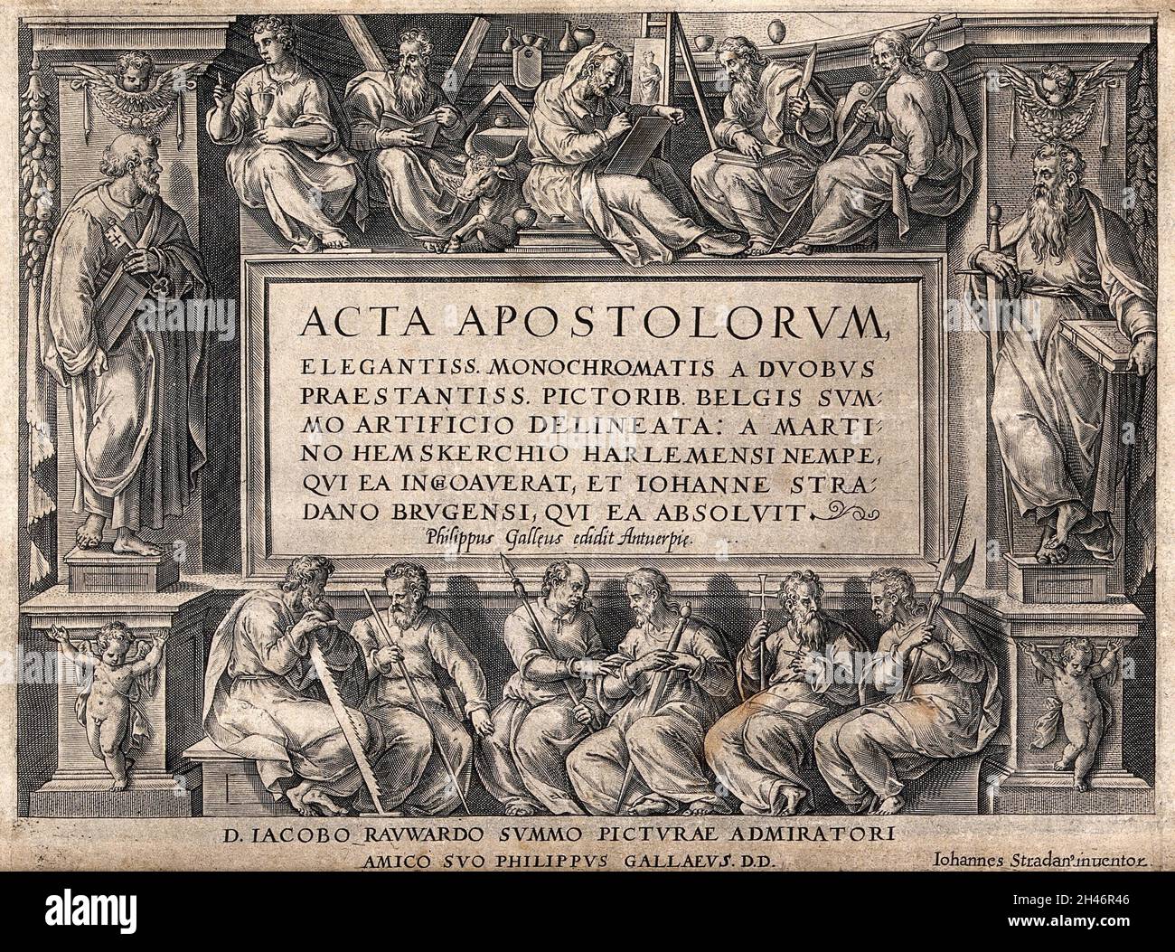 Saint Peter and Saint Paul with the Apostles and other saints ...