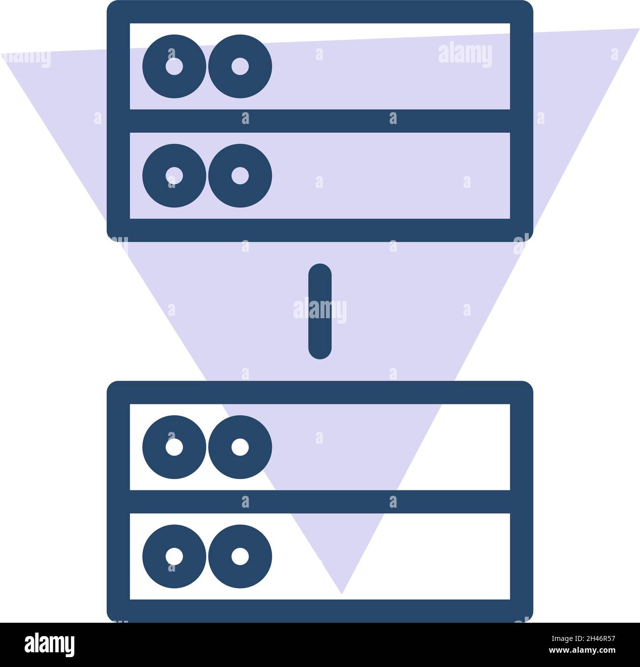 Network servers, illustration, vector, on a white background Stock ...