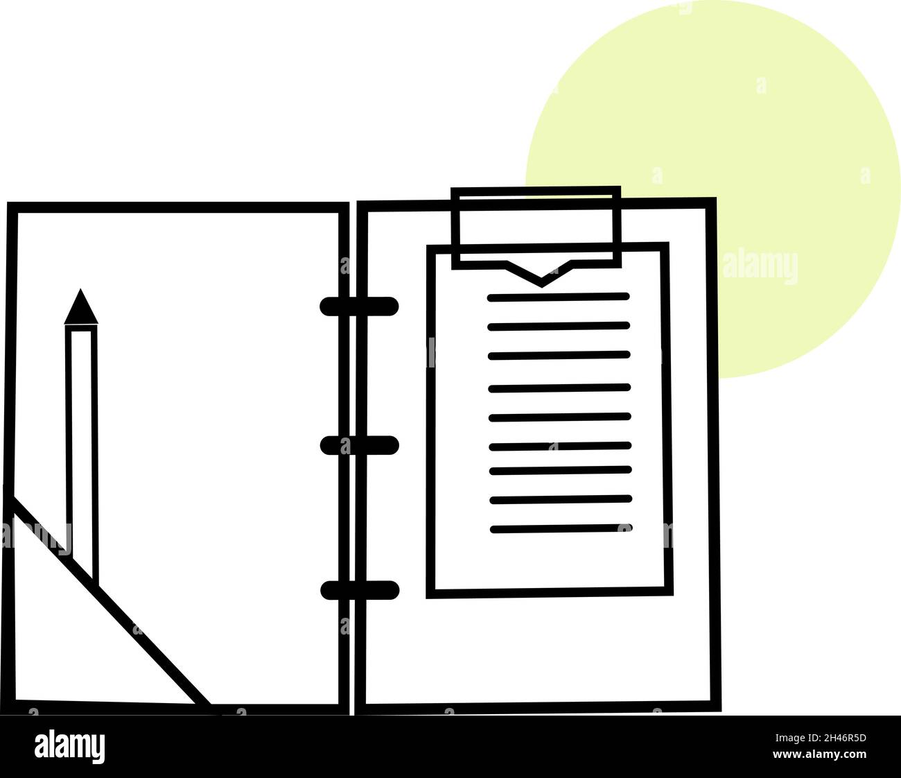 Notebook check Stock Vector Images - Alamy