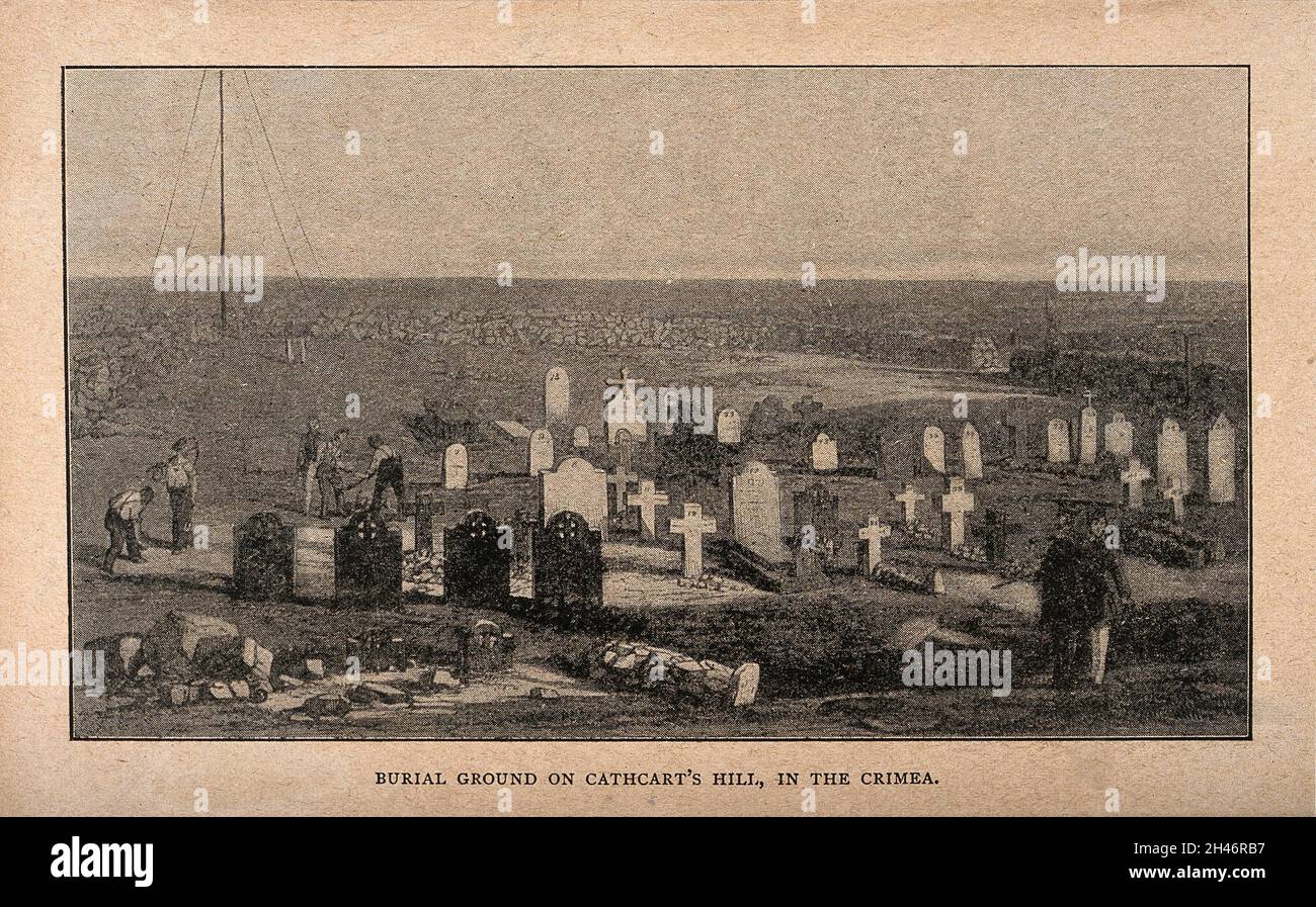Crimean War, Cathcart Hill: burial ground. Process print Stock Photo ...