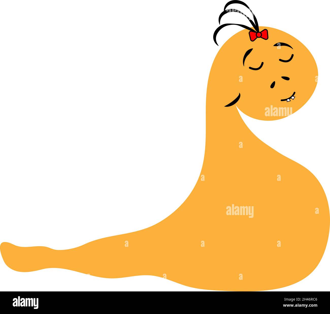 Sleeping monster, illustration, vector, on a white background Stock ...