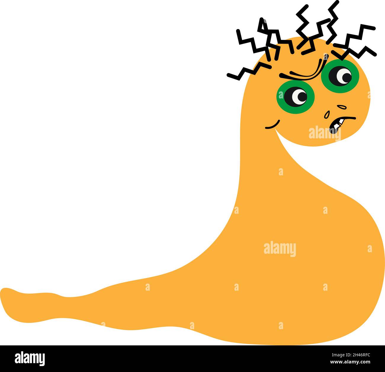 Angry monster, illustration, vector, on a white background Stock Vector ...