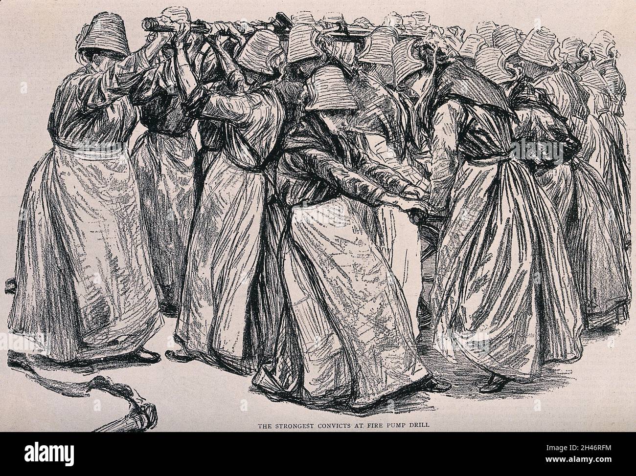 Woking Convict Invalid Prison: women prisoners working the fire pump ...