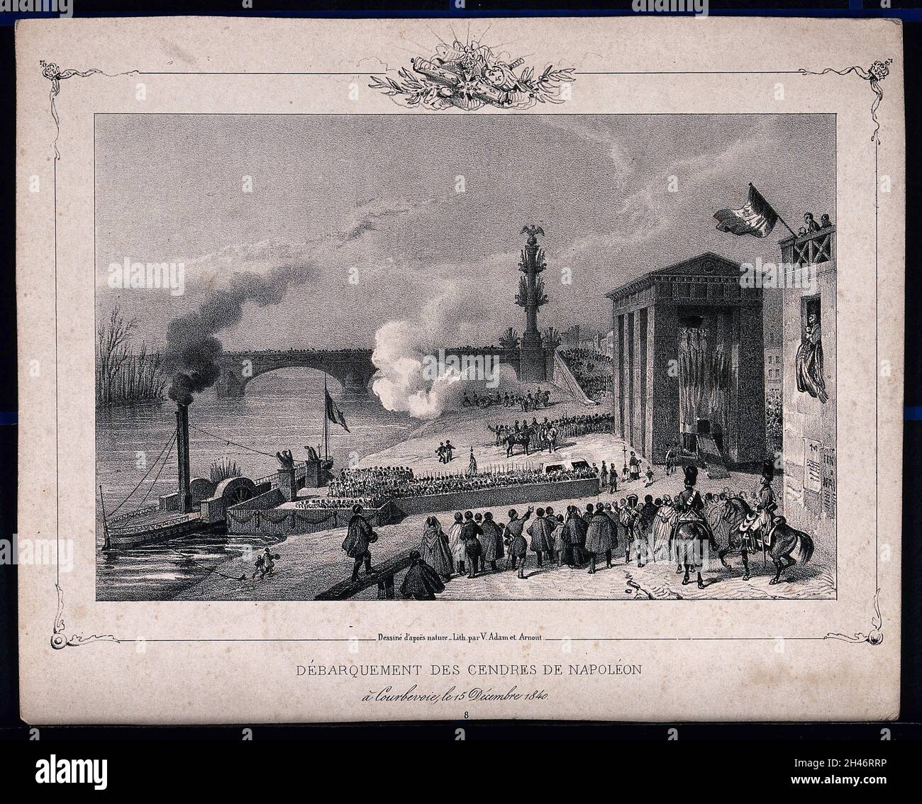 The arrival of the ship containing the ashes of Napoleon Bonaparte in ...