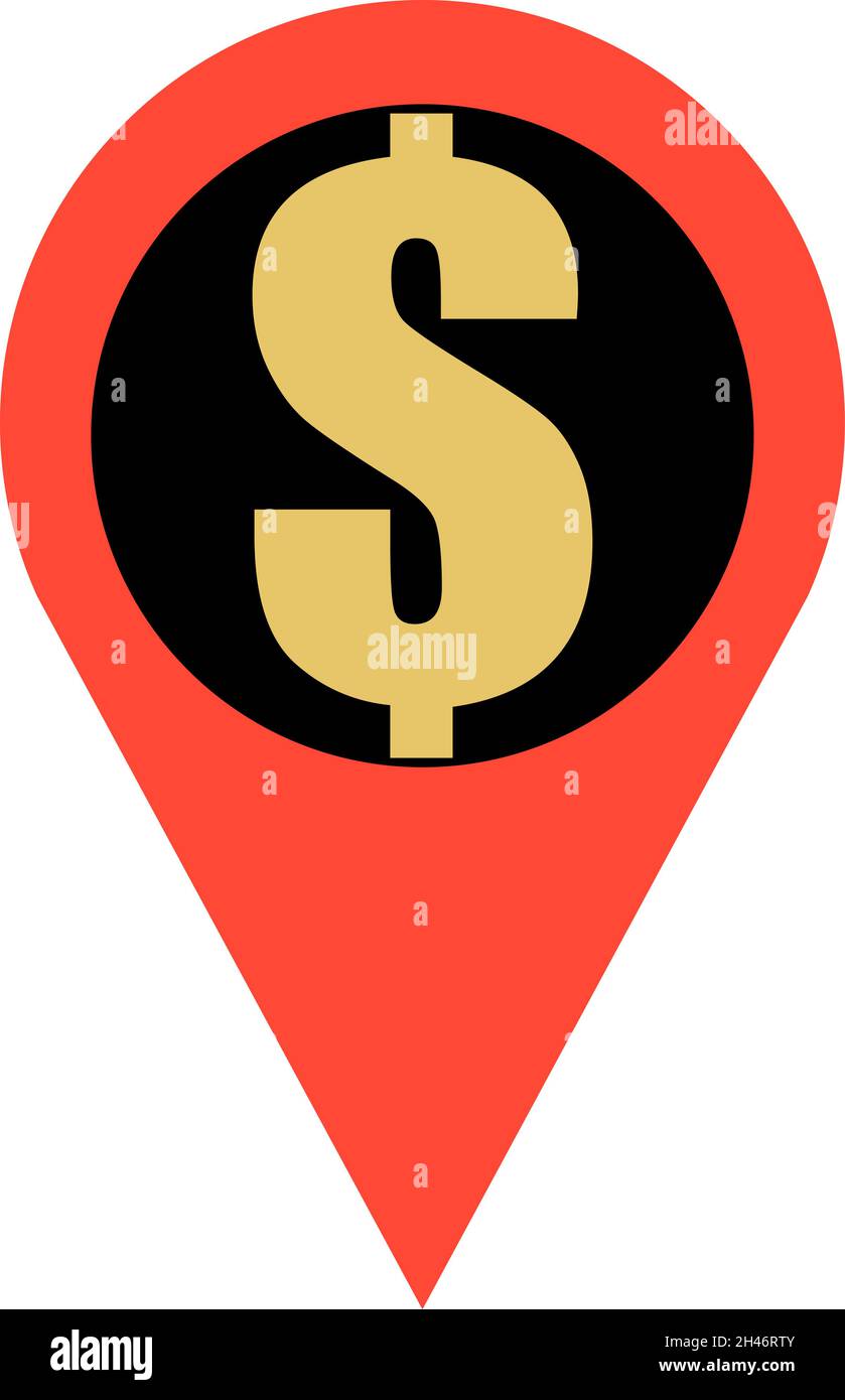 Location change, illustration, vector, on a white background Stock ...