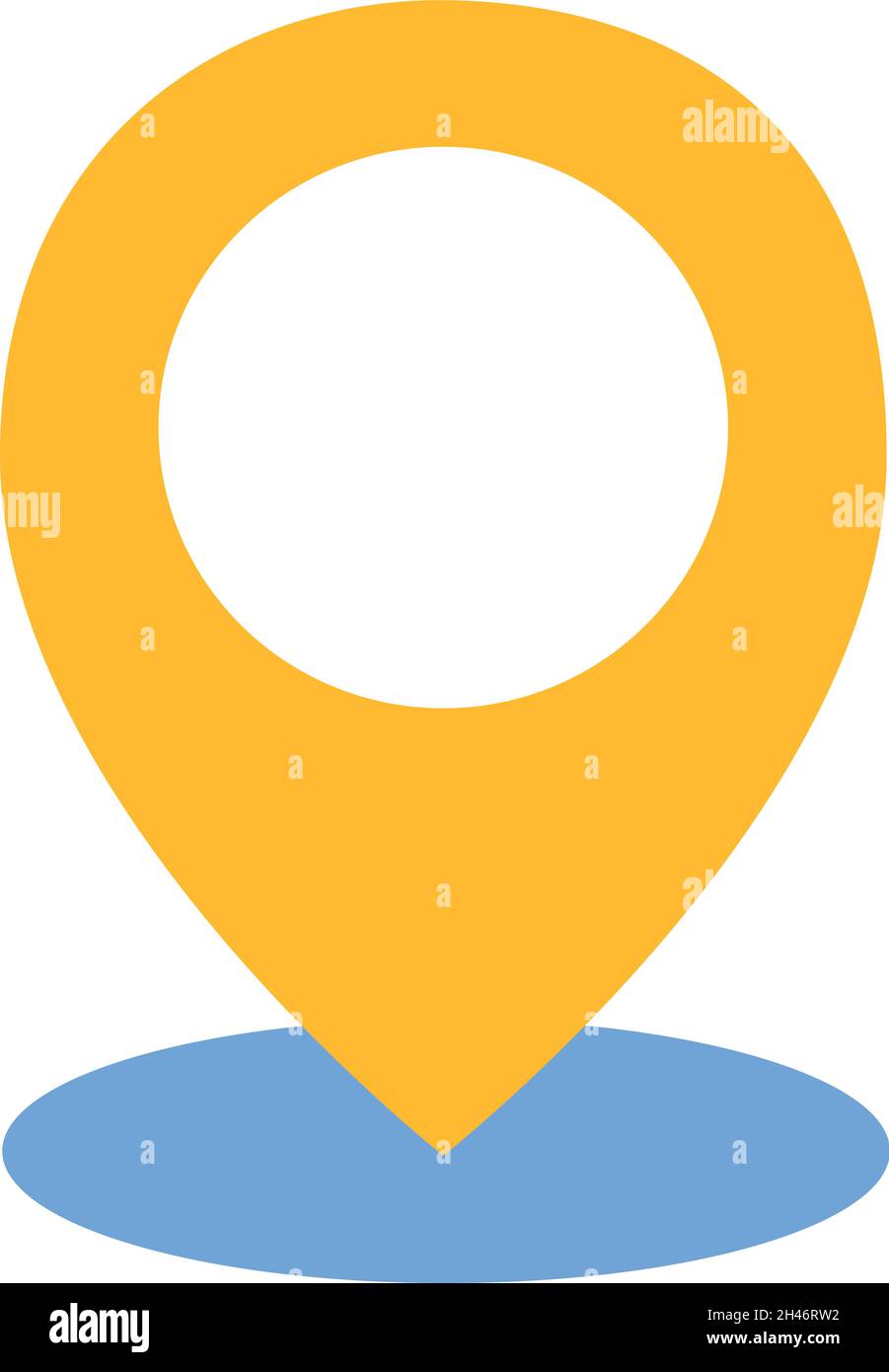 Final location, illustration, vector, on a white background Stock ...