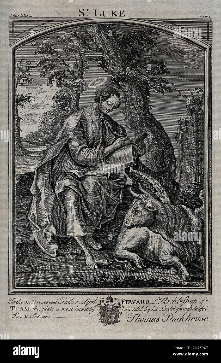 Saint Luke. Etching Stock Photo - Alamy