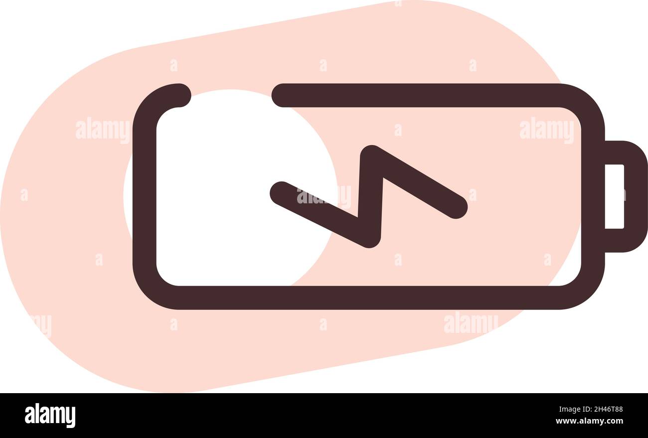 Battery charging, illustration, vector, on a white background Stock ...