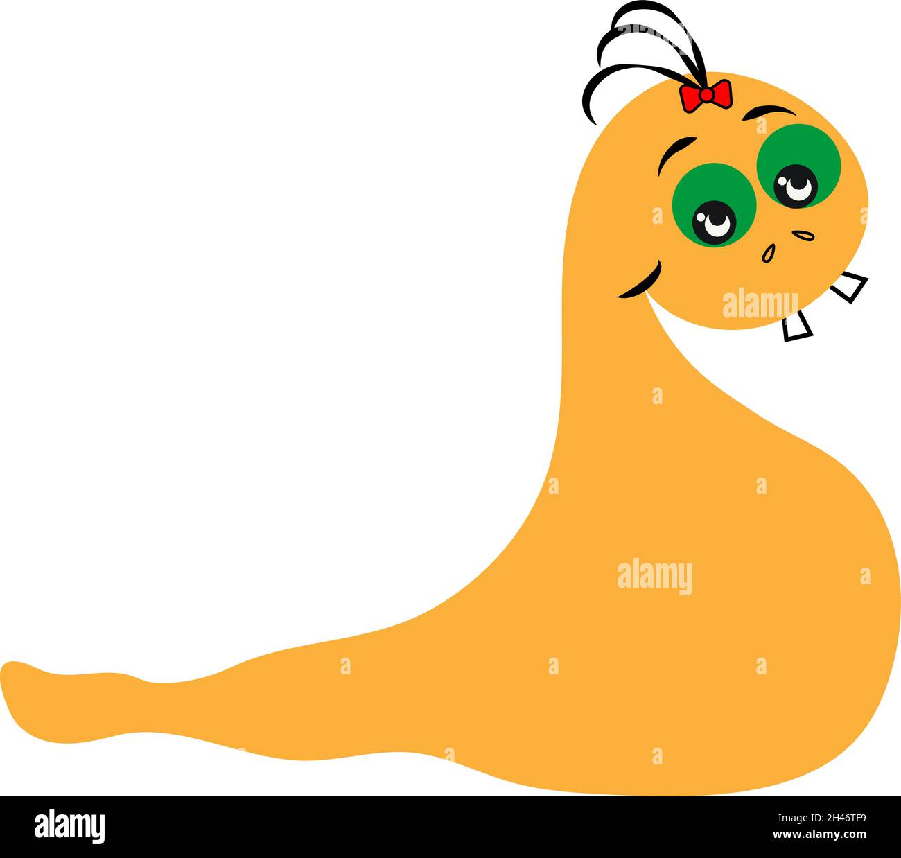 Melancholy monster, illustration, vector, on a white background Stock ...