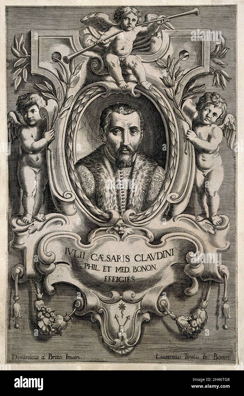Giulio Cesare Claudini. Line engraving by L. Tinti after D. de Brizzio ...