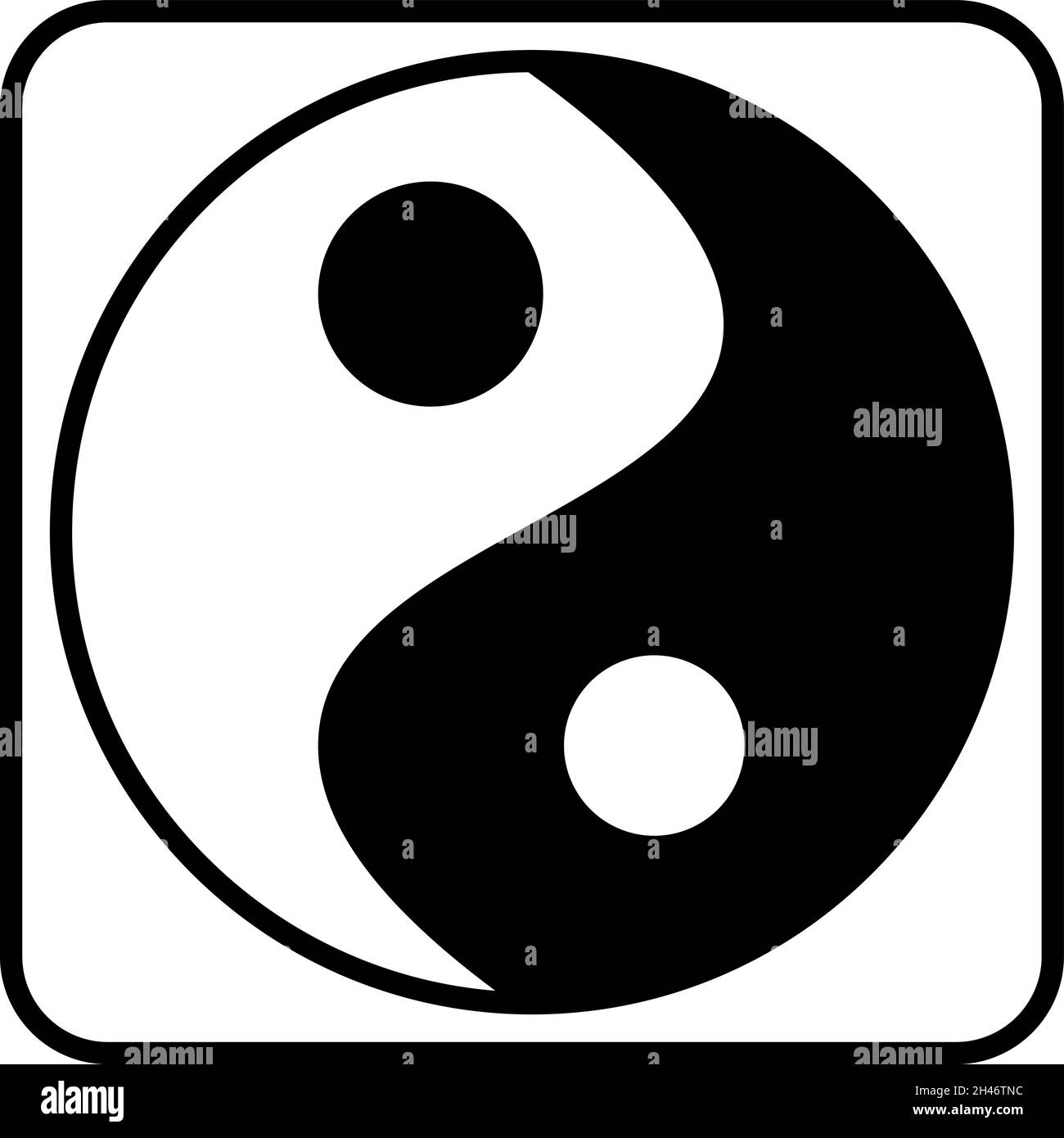 Meditation yin yang sign, illustration, vector, on a white background ...