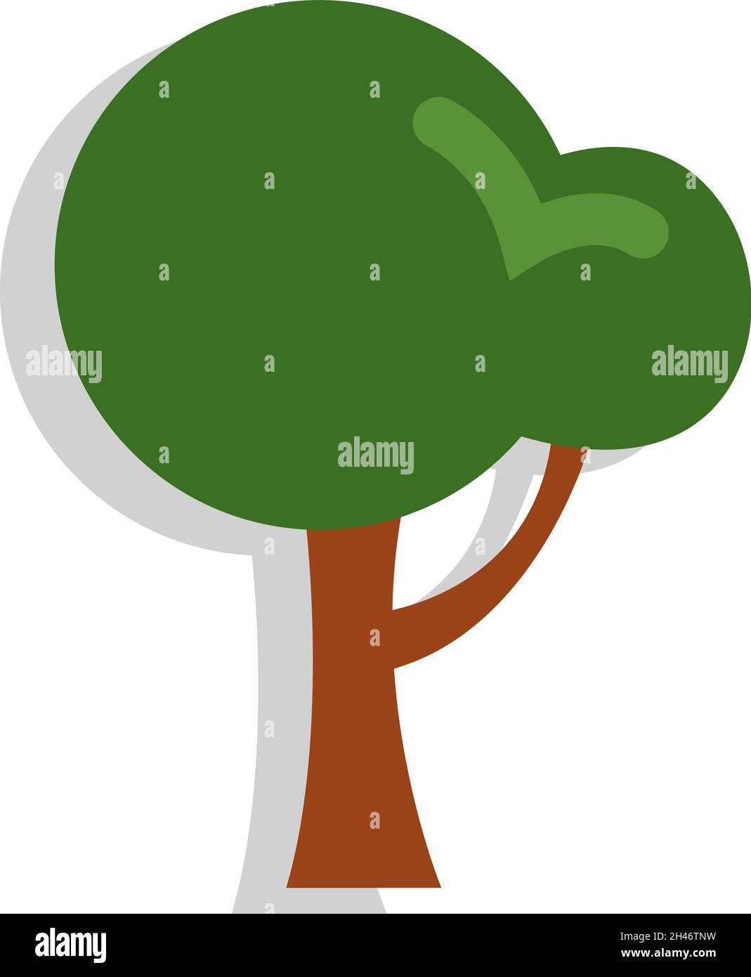 Farm tree, illustration, vector, on a white background Stock Vector ...