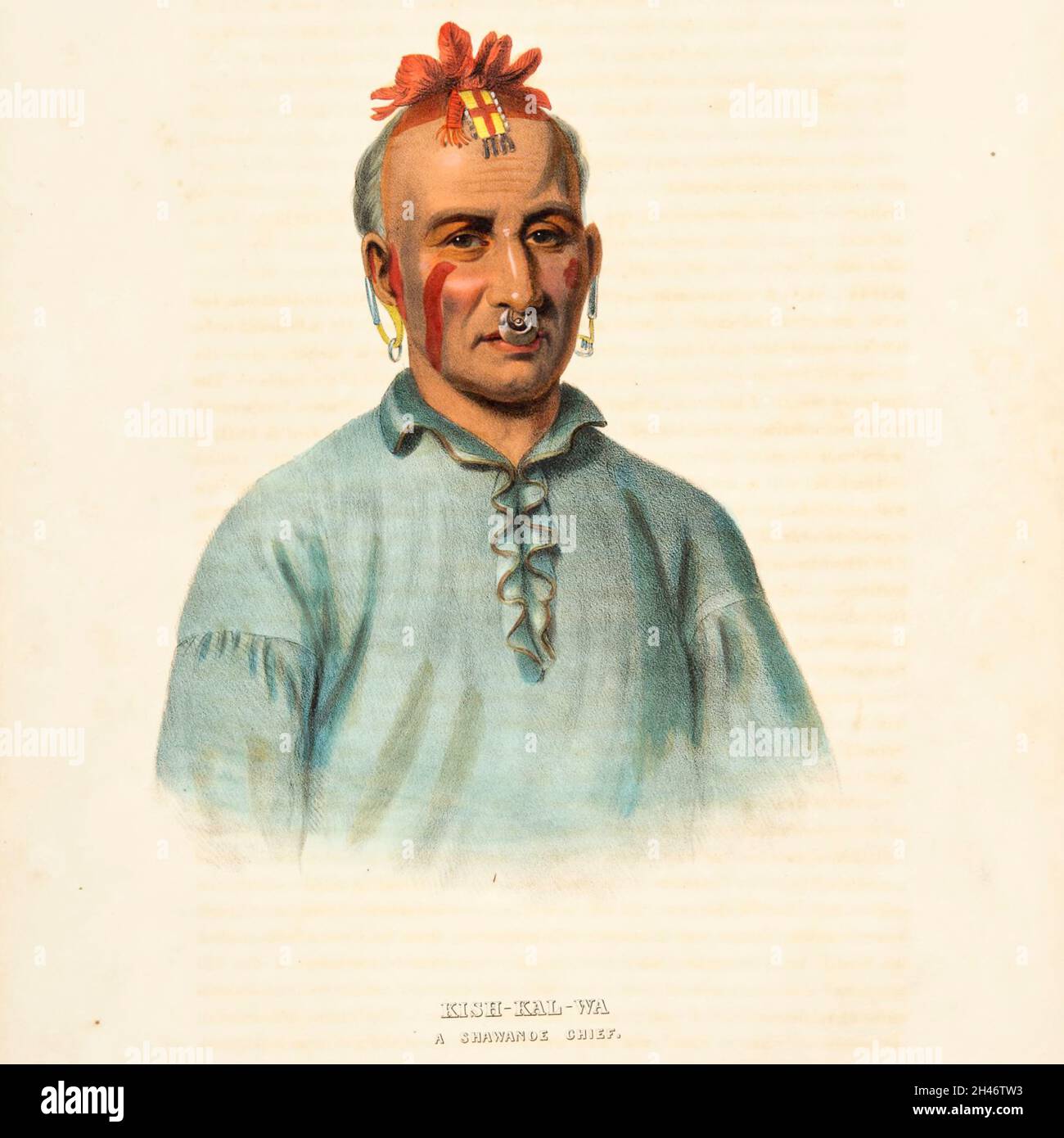 Kish-Kal-Wa A Shawanoe Chief from the book ' History of the Indian ...