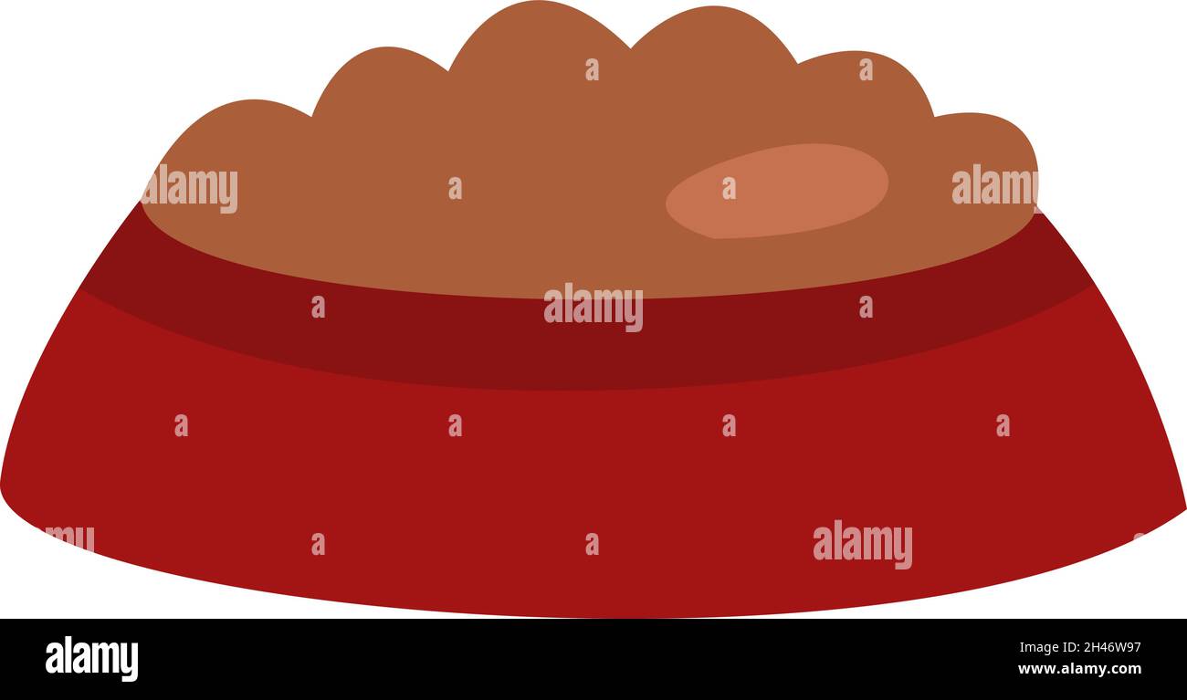 Dog food, illustration, vector, on a white background Stock Vector ...