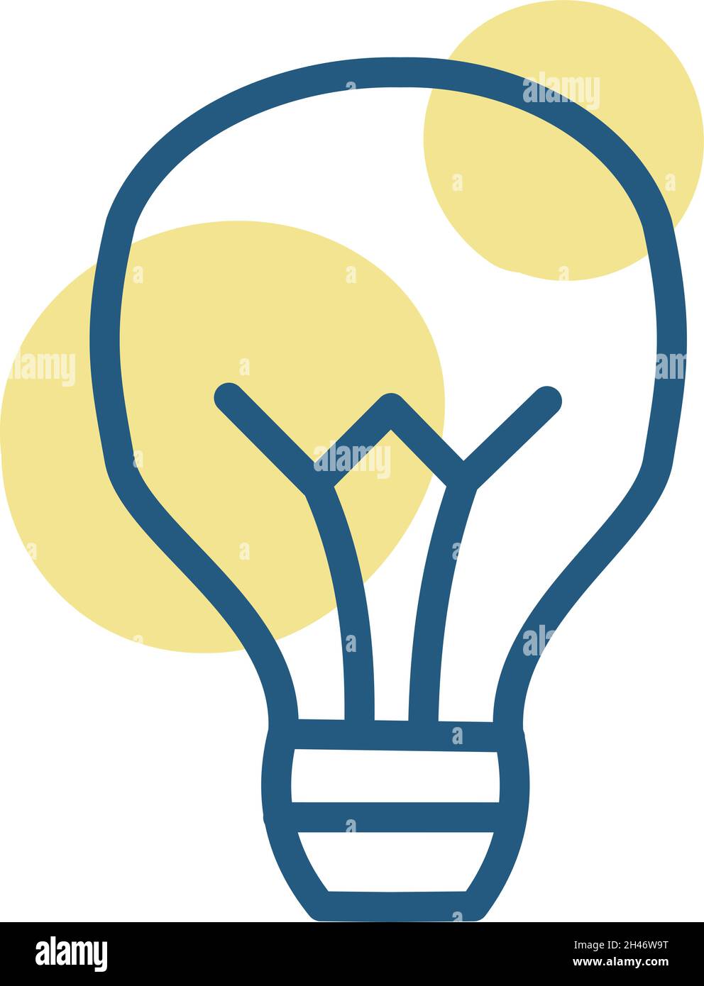 Simple lightbulb, illustration, vector, on a white background Stock ...