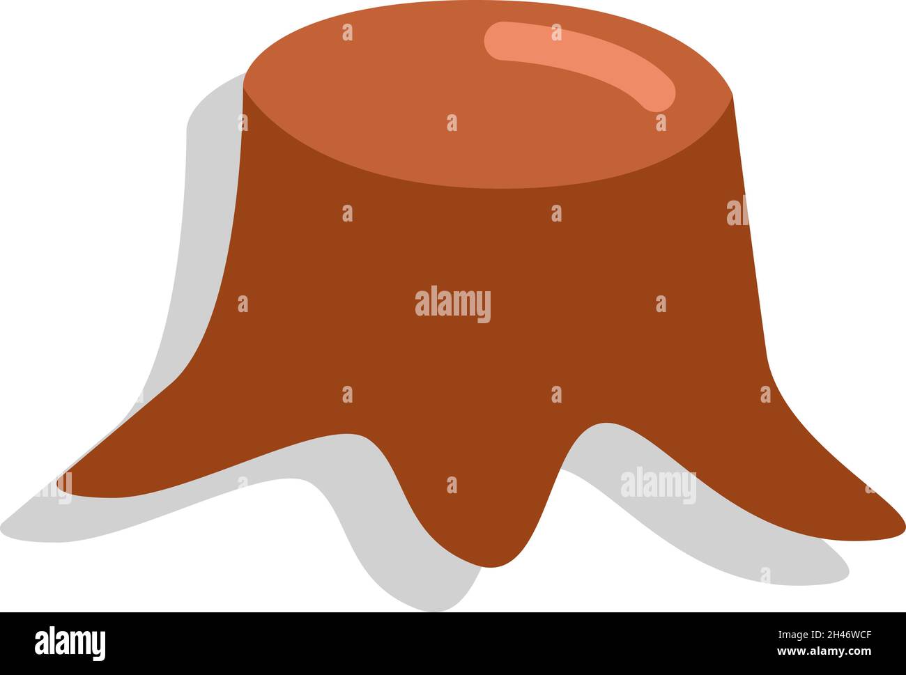 Wood log, illustration, vector, on a white background Stock Vector ...