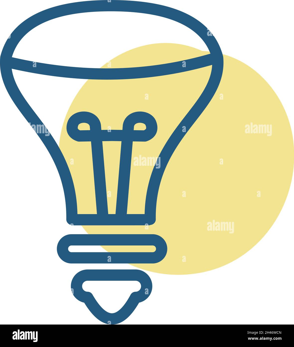 Invented LED lightbulb, illustration, vector, on a white background ...