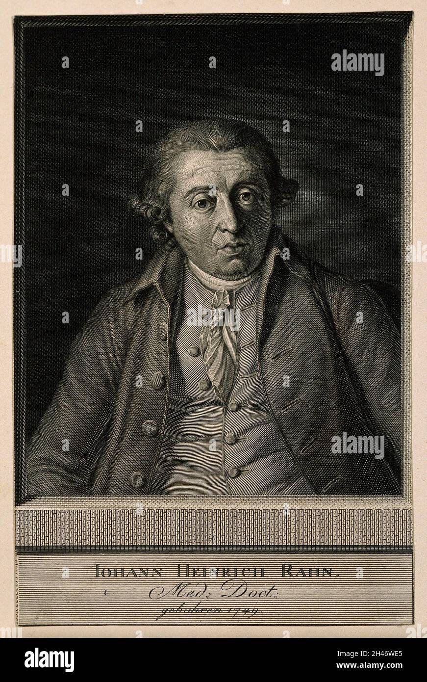 Johann Heinrich Rahn. Line engraving by J. H. Lips Stock Photo - Alamy