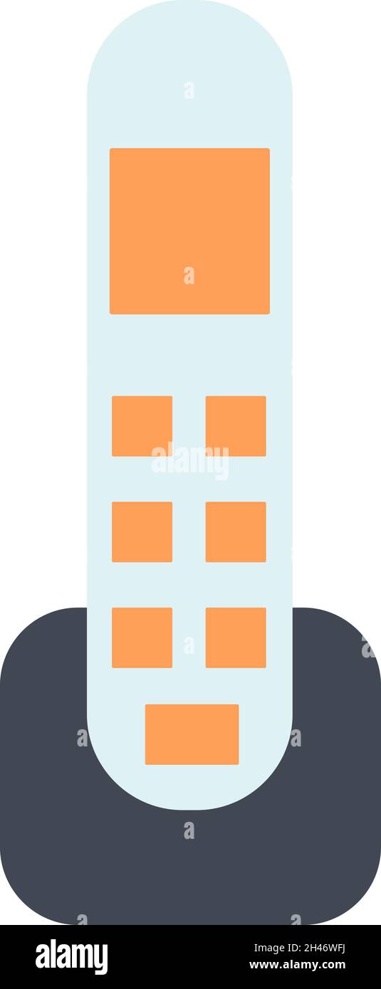 Home phone, illustration, vector, on a white background Stock Vector ...