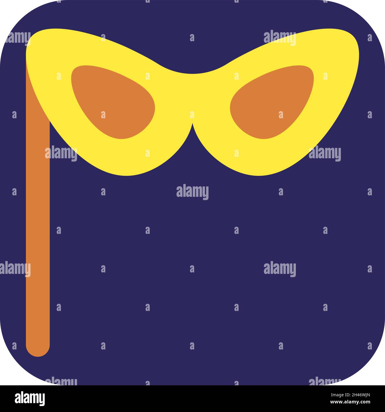 Party mask, illustration, vector, on a white background Stock Vector ...