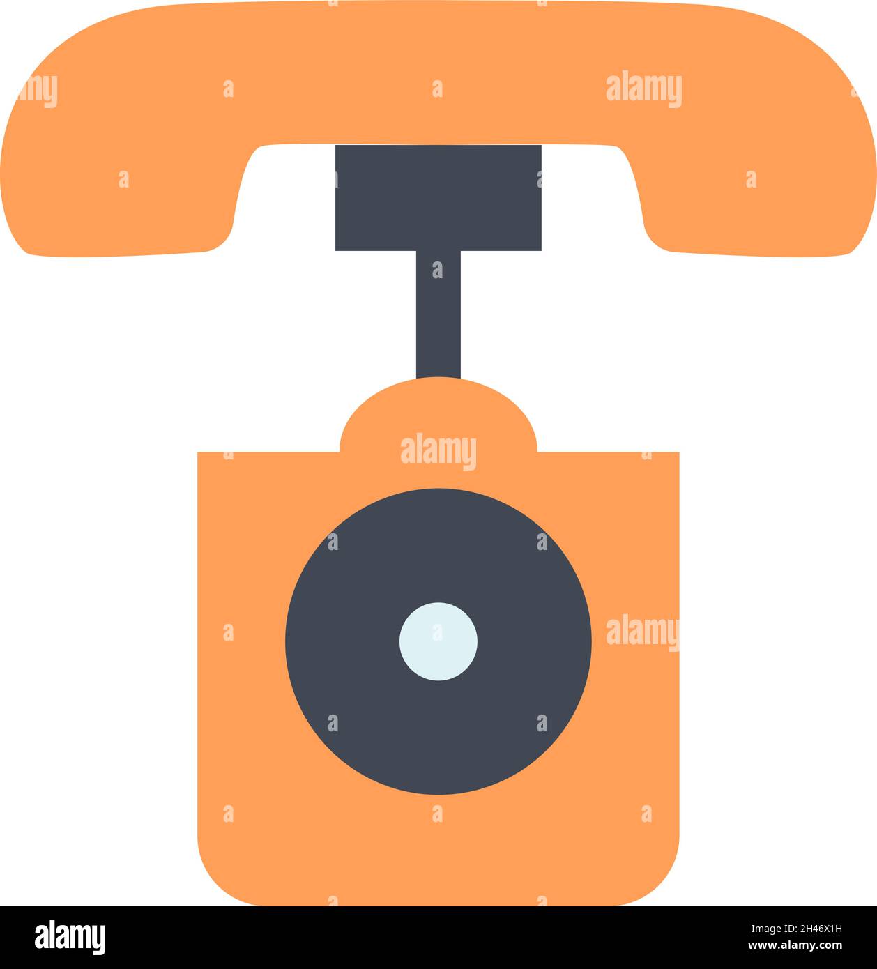 First telephone, illustration, vector, on a white background Stock ...