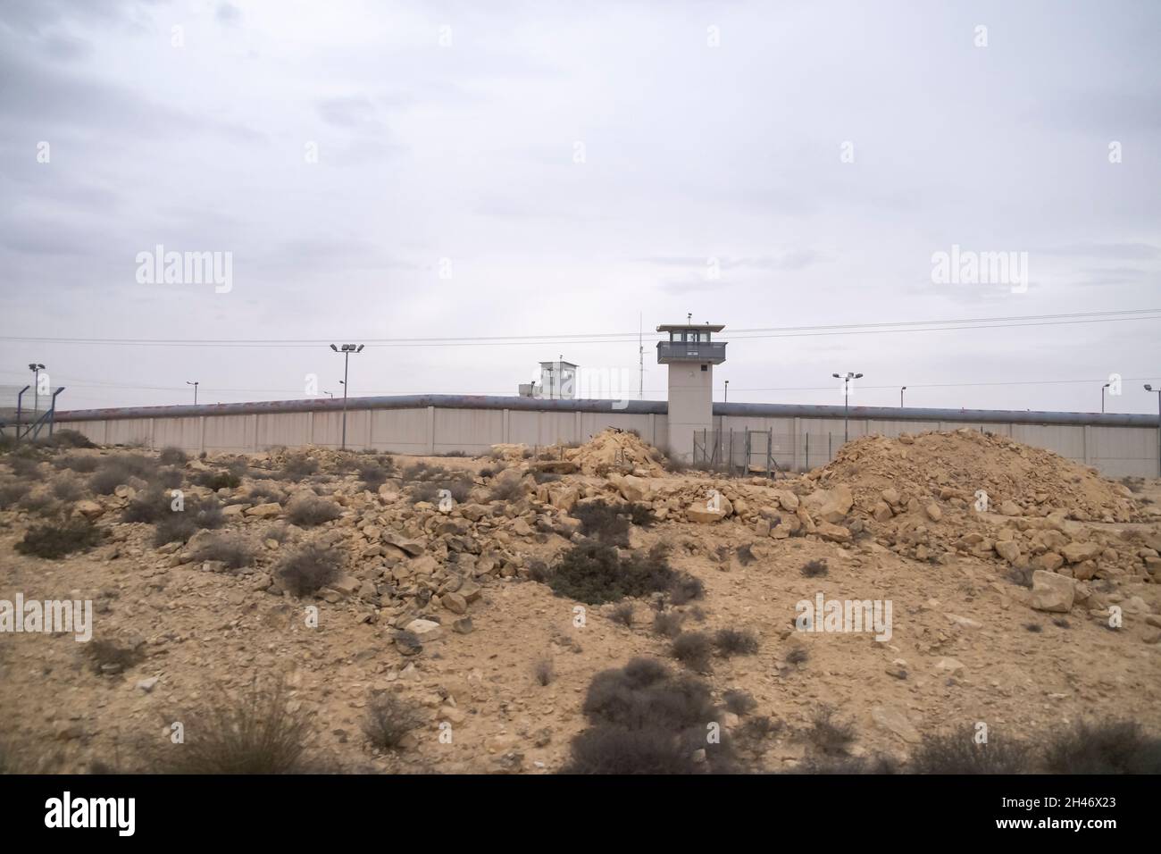 Exterior of Nafha penitentiary also called Ramon prison used especially ...
