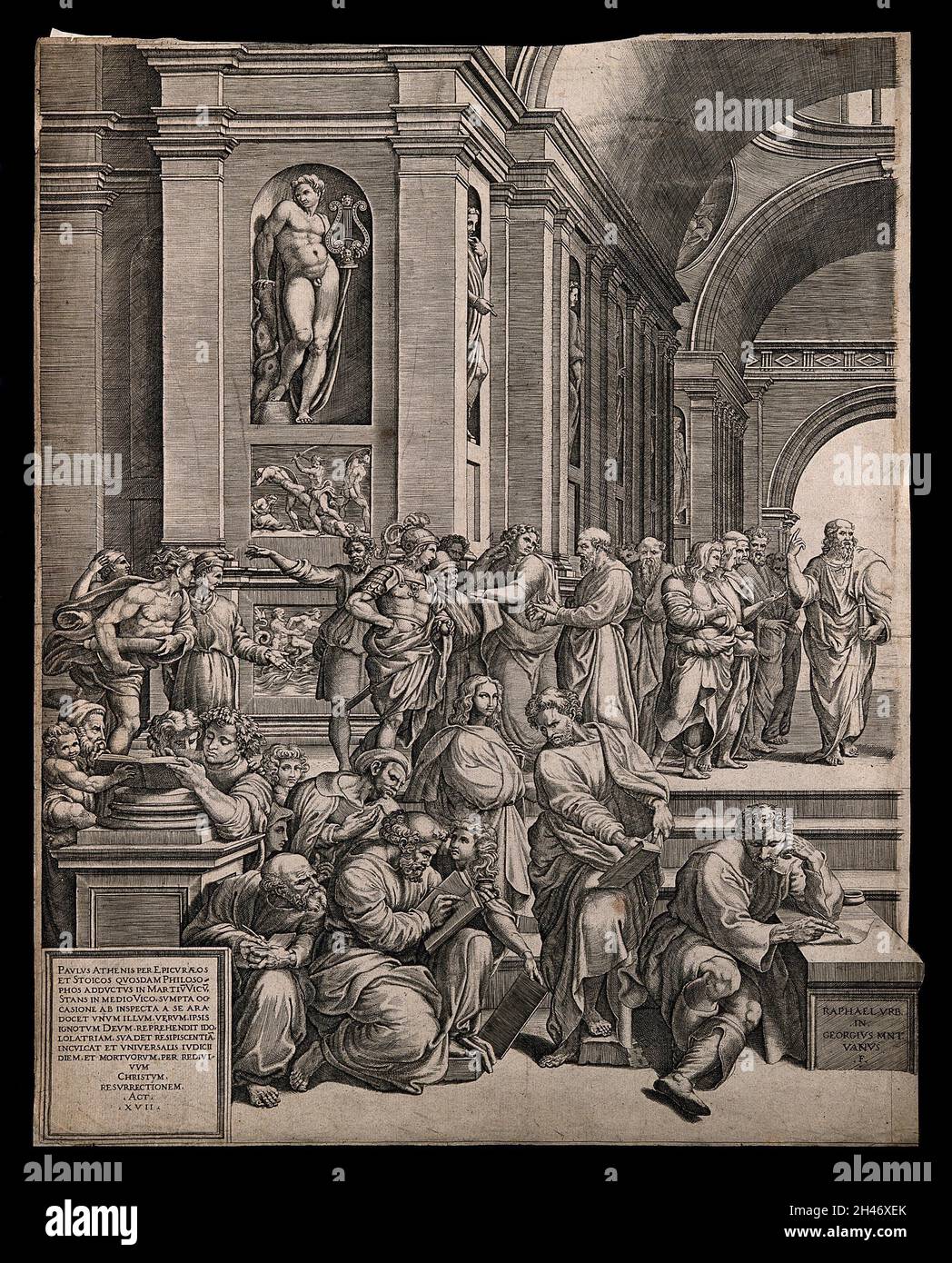 The school of Athens: a gathering of Greek philosophers disputing with ...