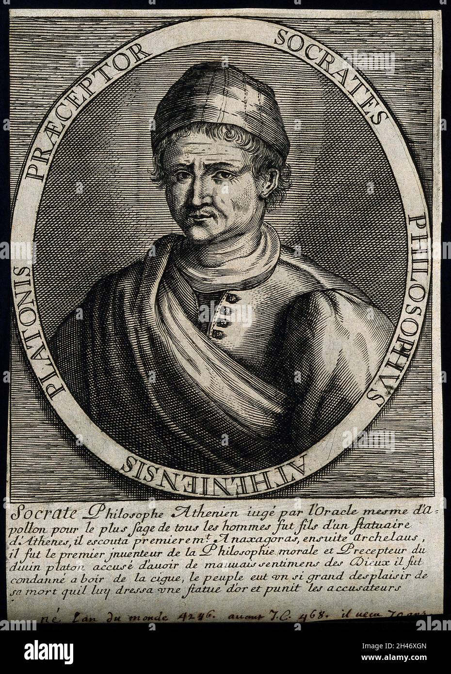 Socrates. Line engraving Stock Photo - Alamy