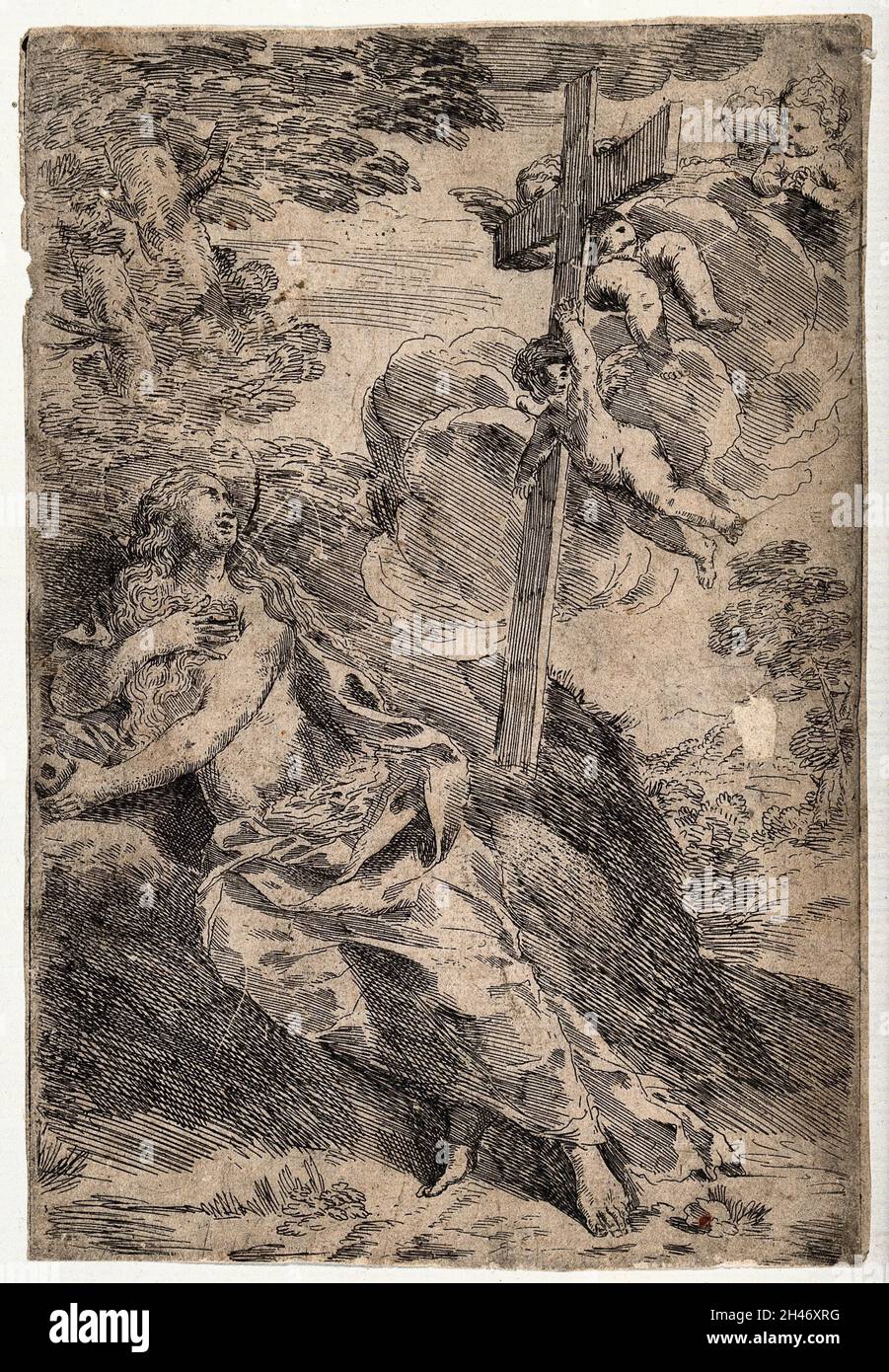 Saint Mary Magdalen. Etching Stock Photo - Alamy