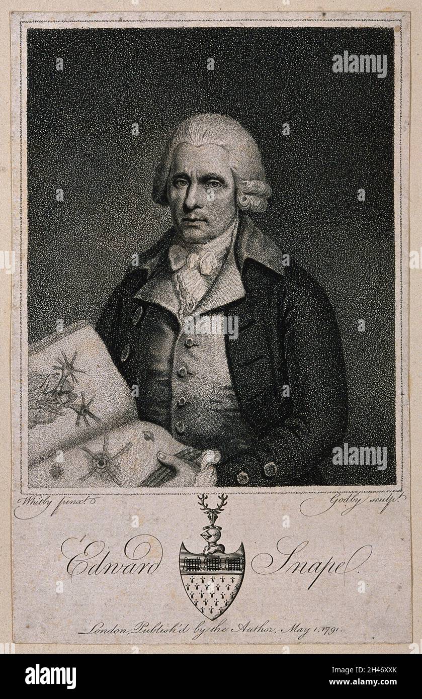 Edward Snape. Stipple engraving by J. Godby, 1791, after W. Whitby ...