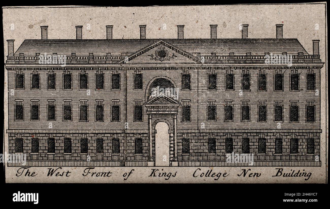 King's College, Cambridge: the river façade of the Gibbs building ...