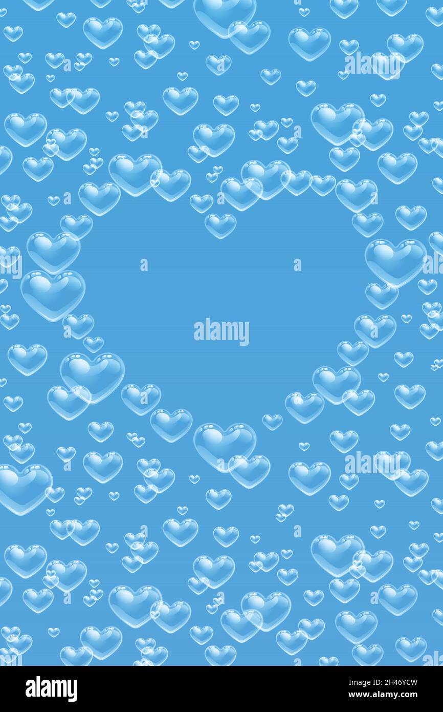 Heart shaped bubbles frame with copy space Stock Vector Image & Art - Alamy