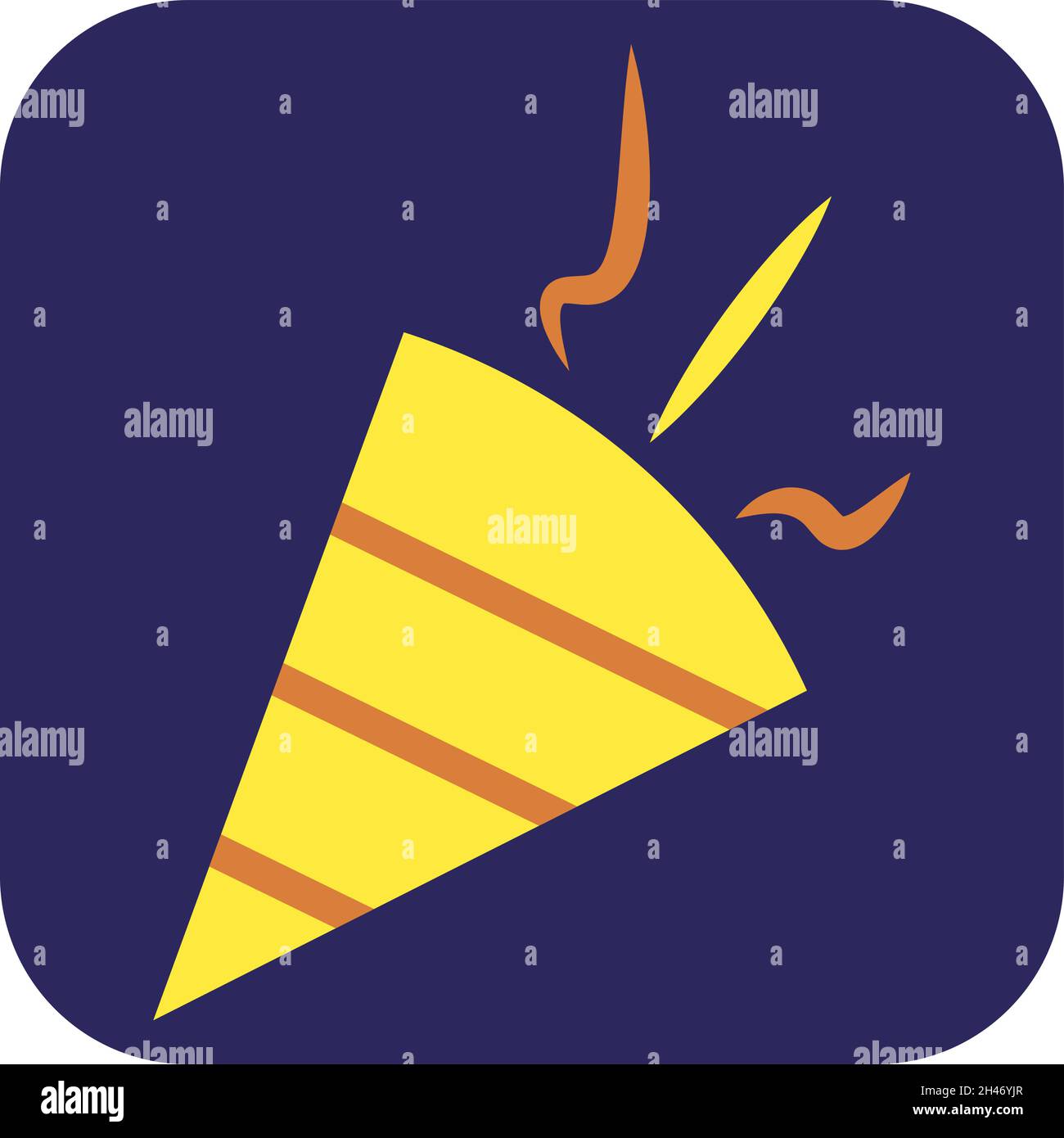 Party confetti, illustration, vector, on a white background Stock ...