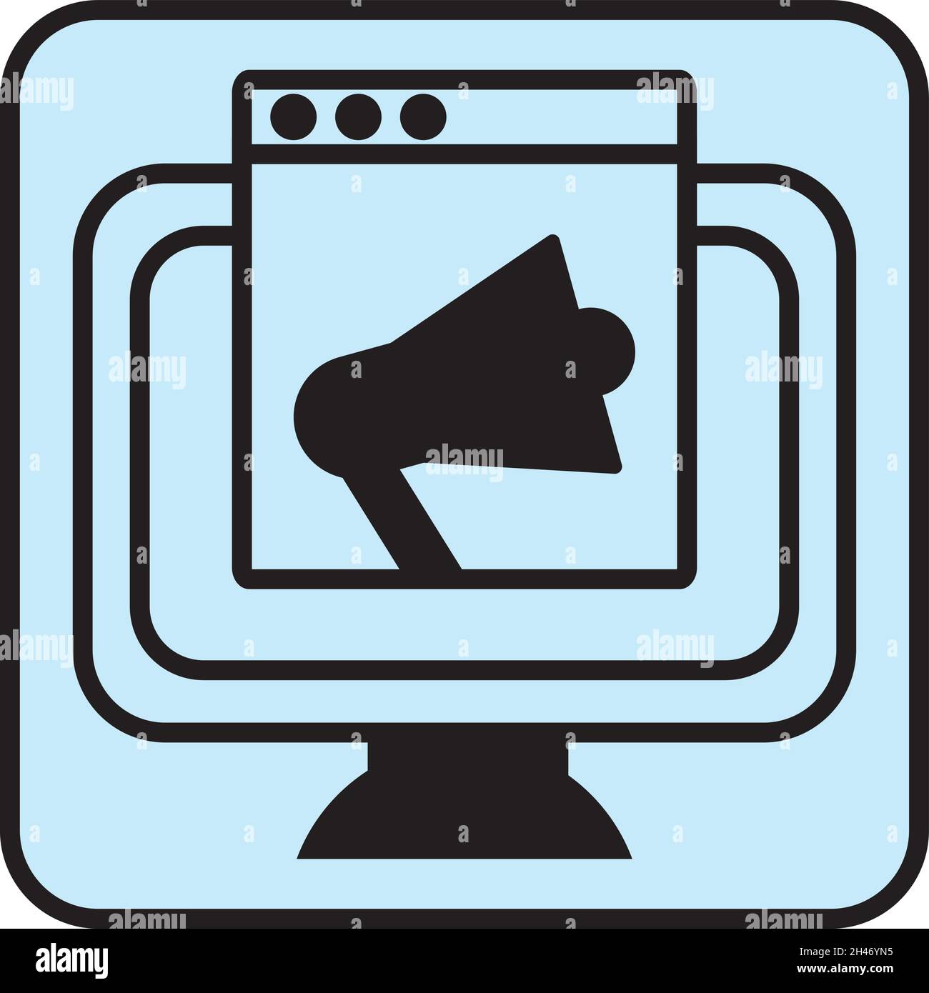 Computer ad, illustration, vector, on a white background Stock Vector ...