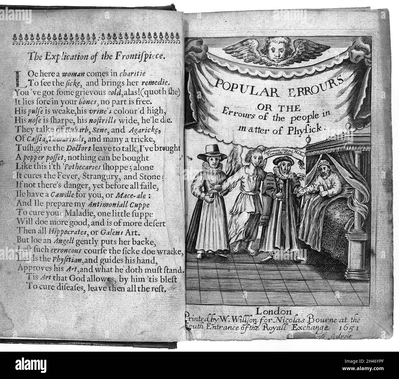 An angel bringing a physician to treat a sick man Stock Photo - Alamy