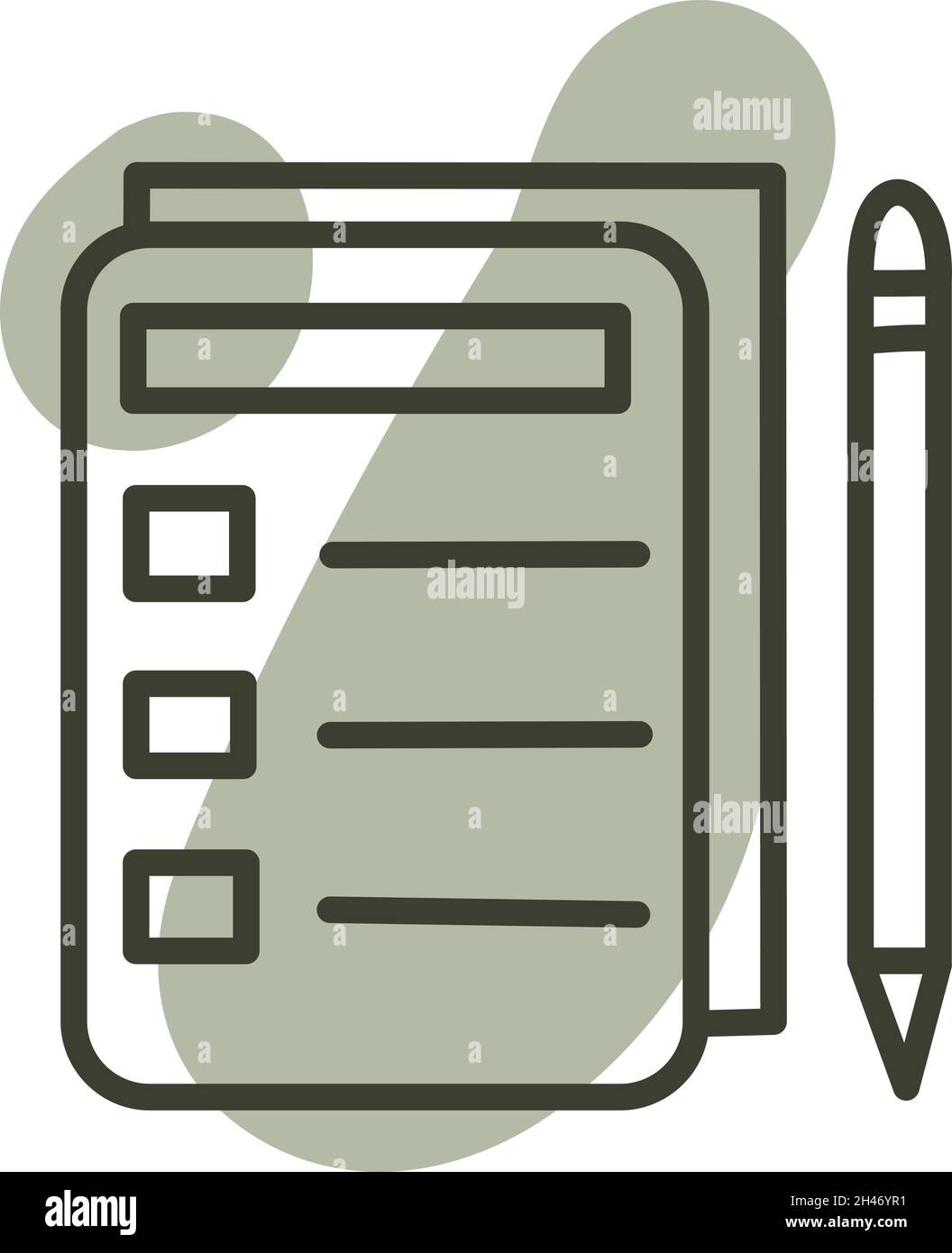 Notebook glasses pen Stock Vector Images - Alamy