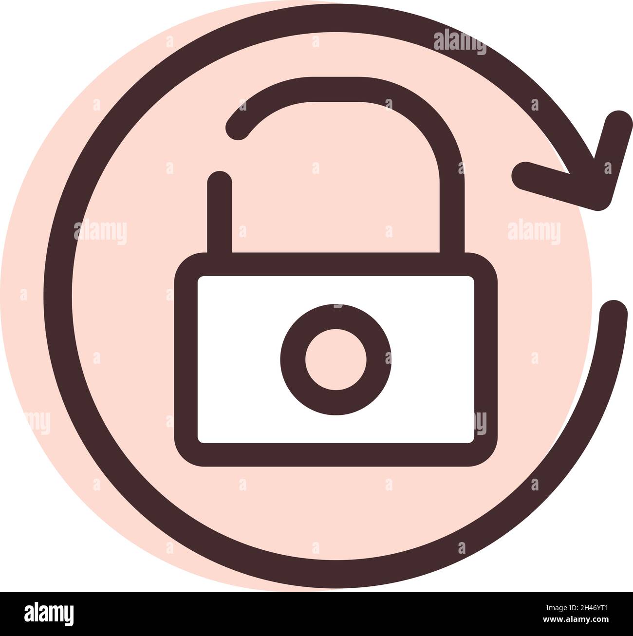 Lock rotation, illustration, vector, on a white background Stock Vector ...