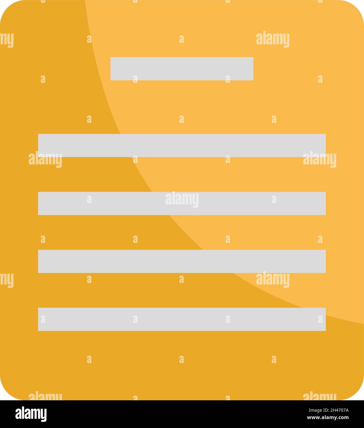 Yellow textbook, illustration, vector, on a white background Stock ...