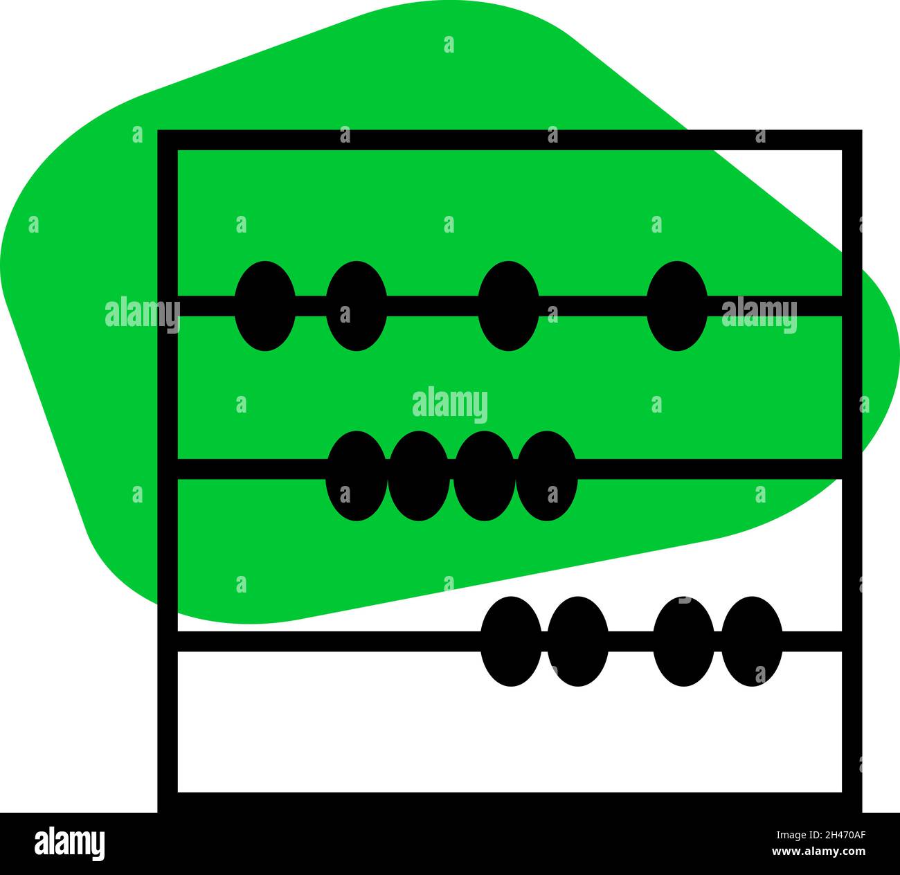 Black abacus, illustration, vector, on a white background Stock Vector ...