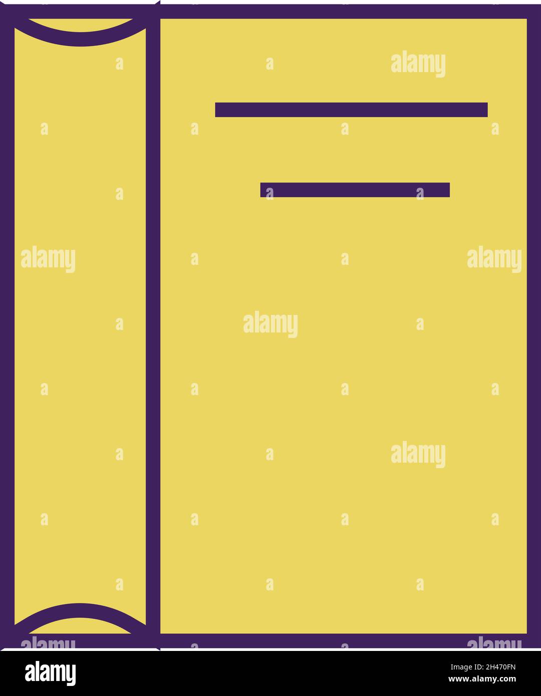 Yellow book, illustration, vector, on a white background Stock Vector ...