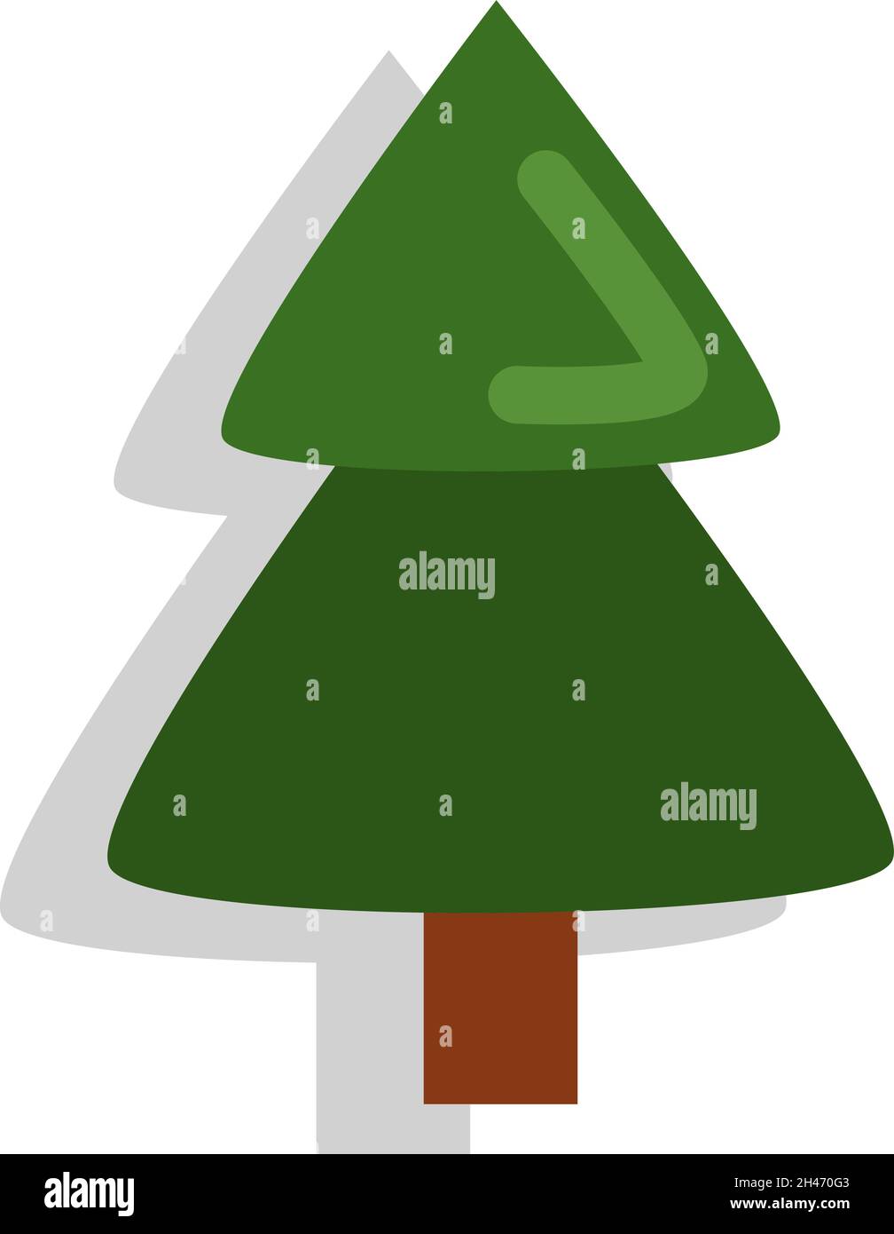 Small christmas tree, illustration, vector, on a white background Stock ...