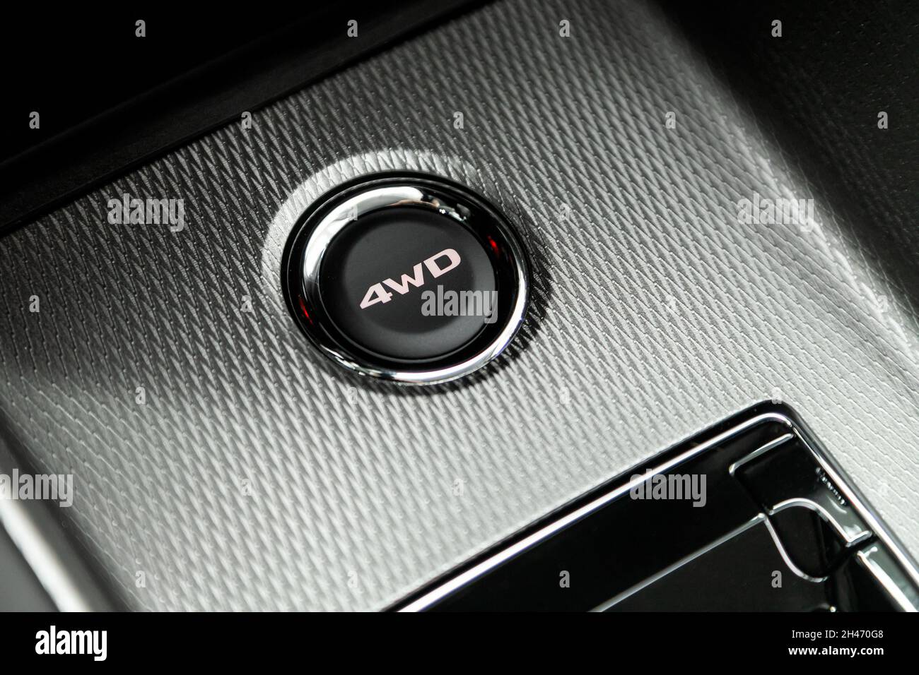 Close up 4WD button switches control for car Stock Photo - Alamy