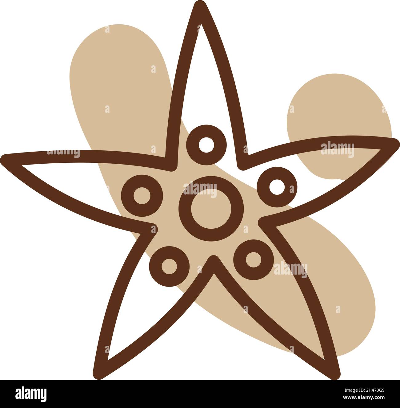 Starfish wildlife on white Stock Vector Images - Alamy