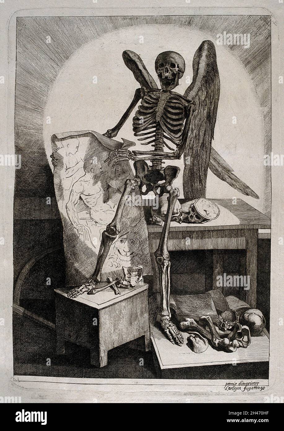 Winged skeleton hi-res stock photography and images - Alamy